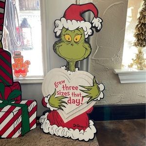 Dr. Seuss | Other | Grinch With Heart Saying Grew Three Sizes That Day ...
